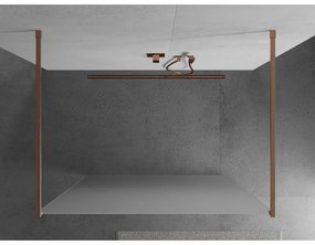 Mexen Kioto, sprchová zástěna Walk-In 120 x 200 cm, 8mm sklo námraza, měděný matný profil, 800-120-002-65-30