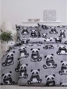 MK Lůžkoviny Francouzské mikroplyšové povlečení Exclusive - Panda 220 × 200 cm, 2ks 70 x 90 cm