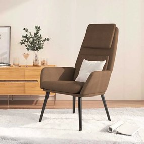 Relaxační křeslo hnědé textil 341315