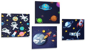 Set obrazů záhadný vesmír - 4x 60x60 cm