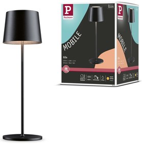 Paulmann 76996 Gilo, černá lampička na baterii, 2,8W LED 2700K dotykové ovládání, výška 35cm, IP44