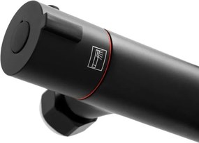 Erga Bergen Therm, sprchová souprava s termostatickou baterií a dešťovou hlavicí 25cm, černá matná, ERG-YKA-BP.BERGEN-THERM-25-BLK