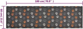 Kuchyňský koberec omyvatelný Tlapky 60 x 180 cm samet 136574