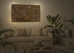 Li-Go "Dinosauři" světelný obraz 230V 100x57 cm provedení povrchu: černá s patinou