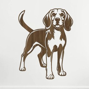 dřevo života Dřevěný obraz Bígla (Beagle) Zvolte rozměr (cm): 31x40, Zvolte barvu dekoru: Ořech