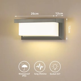 BRILAGI - LED RGBW Venkovní nástěnné svítidlo BRICKY 1xE27/12W/230V šedá IP54