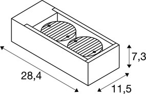 LA 1004748 ESKINA FRAME WL venkovní LED nástěnné přisazené svítidlo double antracit CCT switch 3000/4000 K - BIG WHITE (SLV)