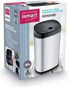 Lamart LT8021 Bezdotykový odpadkový koš 30 L / nerez