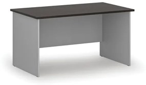 Kancelářský psací stůl rovný PRIMO GRAY, 1400 x 800 mm, šedá/wenge