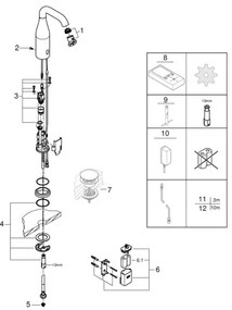 GROHE 36446000 - Infra elektronická baterie ESSENCE E lesklý chrom