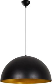 Lustr na lanku SIVANI 1xE27/40W/230V pr. 60 cm černá/měděná