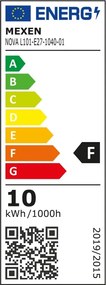 Mexen Nova, LED žárovka E27, G45, 10W, neutrální - 4000K, 1055 lm - L101-E27-1040-01