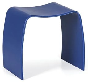 Dřevěná stolička BENTWOOD II, eko kůže, modrá