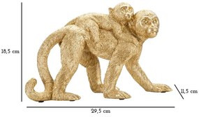 Soška z polyresinu (výška 18,5 cm) Monkey Mom – Mauro Ferretti