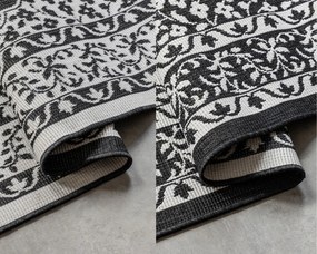 ELLE Decoration, Kusový koberec Gemini 106024 Black z kolekce Elle – na ven i na doma, 80x150, černobílá, chodba / předsíň
