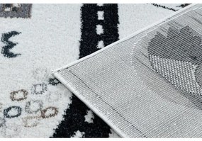 Dywany Luszczow Dětský kusový koberec FUN Route, ulice, zvířata krém Rozměr koberce: 140 x 190 cm