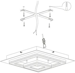 Eglo 99327 - LED Stropní svítidlo FRADELO LED/12W/230V