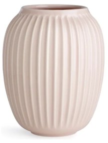 Světle růžová kameninová váza Kähler Design Hammershoi, výška 20 cm