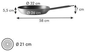 Pánev GrandCHEF ø 32 cm, dlouhá rukojeť