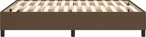 Rám postele s boxspringem tmavě hnědý 140 x 190 cm textil 3120857