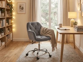 Kancelářské křeslo Q-190 VELVET, šedé