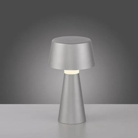 LD 19260-21 ABERA LED stolní lampa na baterie stříbrná dotykový stmívač IP54 USB vnitřní i venkovní použití 3000K - JUST LIGHT