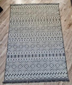 HU Šedý moderní koberec Boho 086-S Rozměr: 60x100 cm