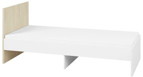 MAXIVA Postel - ELMO 14, 90x200 cm, bílá/buk fjord, s roštem