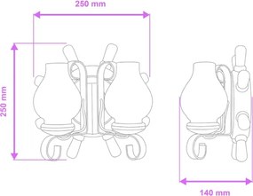 Brilagi - Nástěnné svítidlo TIMONA 2xE14/40W/230V buk