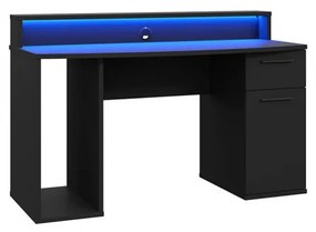 PC stůl s Ayo LED osvětlením, Barva: černá mat