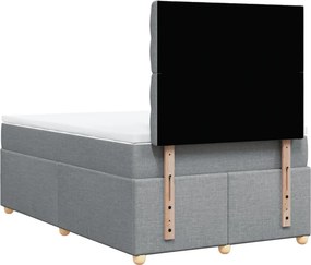Box spring postel s matrací světle šedá 120 x 200 cm textil 3291254