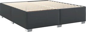 Box spring postel s matrací černá 200x200 cm umělá kůže 3290736