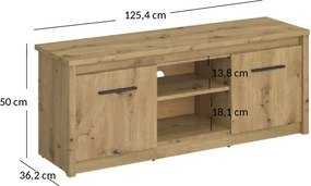 TV stolek 2d/125 dub artisan Ayson