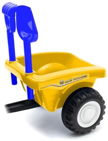 Dětské odrážedlo traktor s vlečkou a nářadím Baby Mix New Holland žlutý