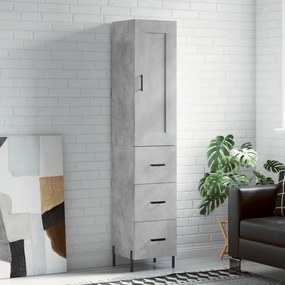 Skříň highboard betonově šedá 34,5x34x180 cm kompozitní dřevo 3200205