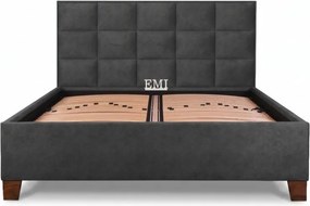 Postel čalouněná MONRA + lamelový rošt + matrace EMI