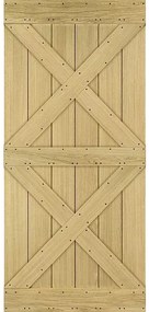 Dřevěné posuvné dveře na stěnu MODERN RUSTIC XX Dýha - Dub Fladr