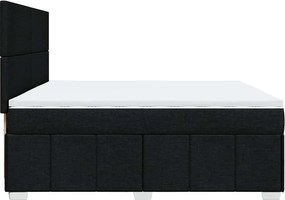 Box spring postel s matrací černá 200x200 cm textil 3294070