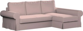 Potah na pohovku IKEA Backabro rozkládací se šezlongem barva růžová látka pletený vzor