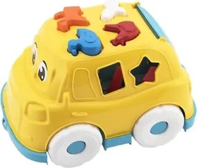 TEDDIES Plastová vkládačka auto / 3 barvy / 24 x 17 cm / od 12 měsíců