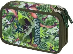 BAAGL Školní penál dvoupatrový Dinosaurus  / 20x13.5x4 cm