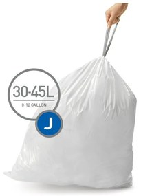 Stahovací sáčky na odpadky 30-45 l, typ J - 20 ks, bílá