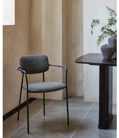 Designová jídelní židle Quirinus tmavě šedá