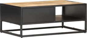 vidaXL Konferenční stolek vyřezávaná dvířka 90x55x36cm hrubý mangovník [320946]