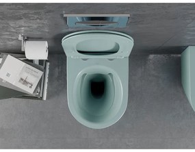 Mexen Lena, závěsná toaletní mísa 480x360x355 mm s pomalu padajícím sedátkem, světle zelená matná, 30224048
