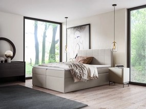 Eka Kontinentální čalouněná postel SMART - Trinity (90x200 cm) Barva látky Trinity: Černá (Trinity 2316)