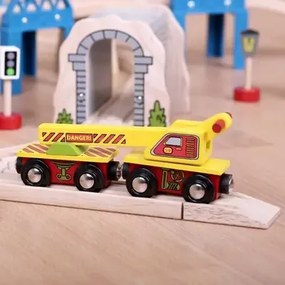 Bigjigs Rail Vagón s jeřábem / od 3 let