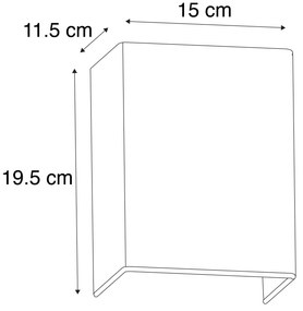 Rustikální nástěnná lampa béžová - Vete