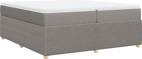 Box spring postel s matrací taupe 200x200 cm textil 3285599