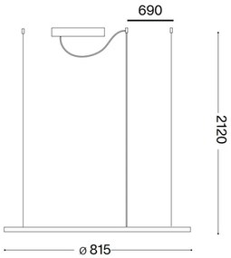 Ideal Lux - LED Lustr na lanku HULAHOOP LED/39W/230V 3000K pr. 81,5cm CRI90 bílá